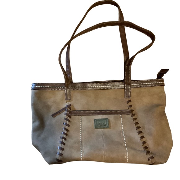 boc | Bags | Boc Brown Faux Suede Stitch Detail Tote Bag | Poshmark